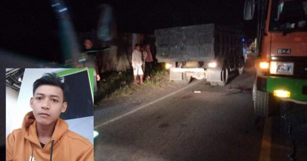 Nyalip lalu Terjatuh, Pemotor di Lumajang Terlindas Truk Tronton - PANTURA7.com