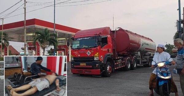 Suzuki Satria Hantam Truk Tangki di SPBU Kasbah, Satu Orang Meninggal - PANTURA7.com